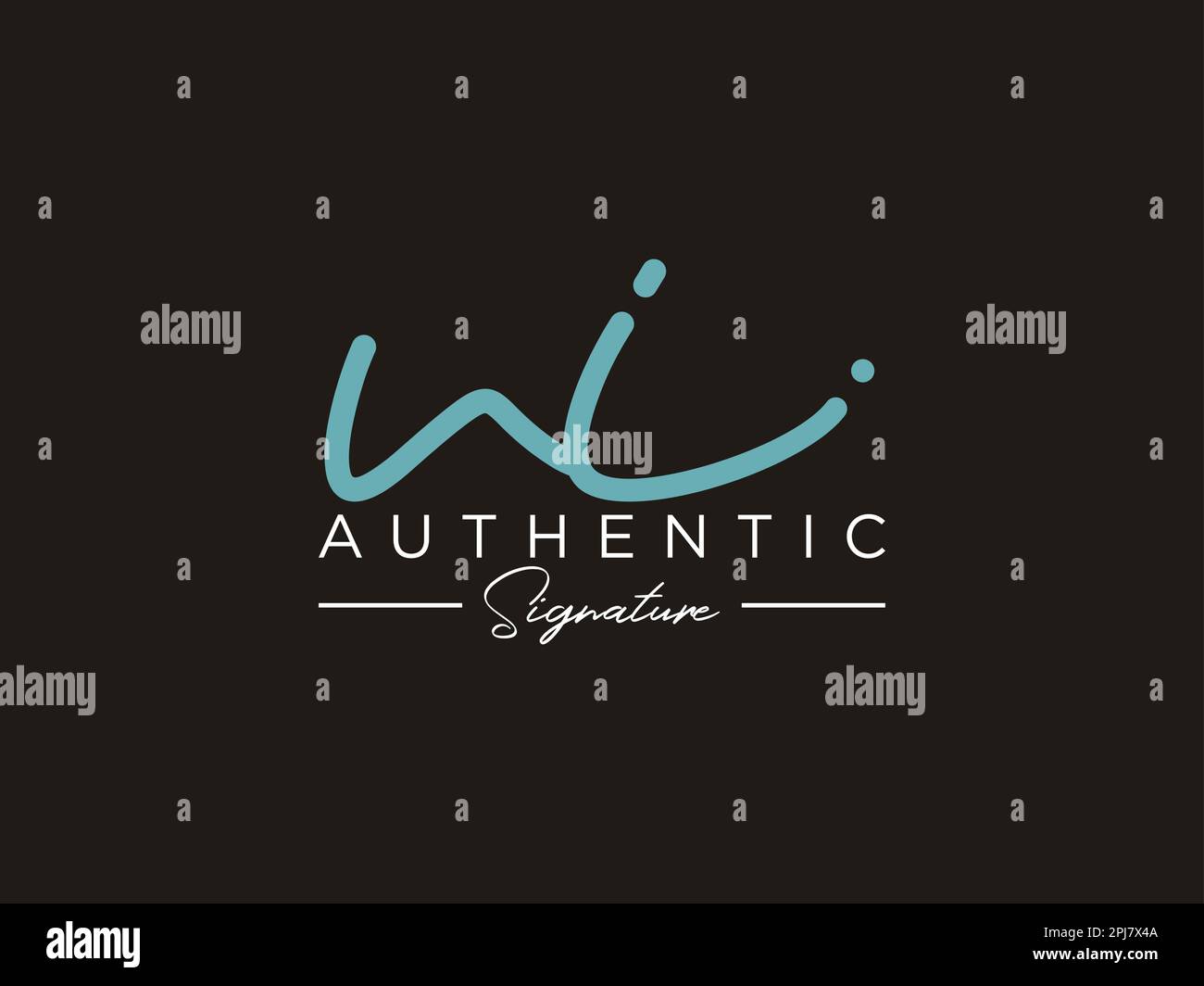 UI Signature Logo Template Vector Stock Vector Image & Art - Alamy