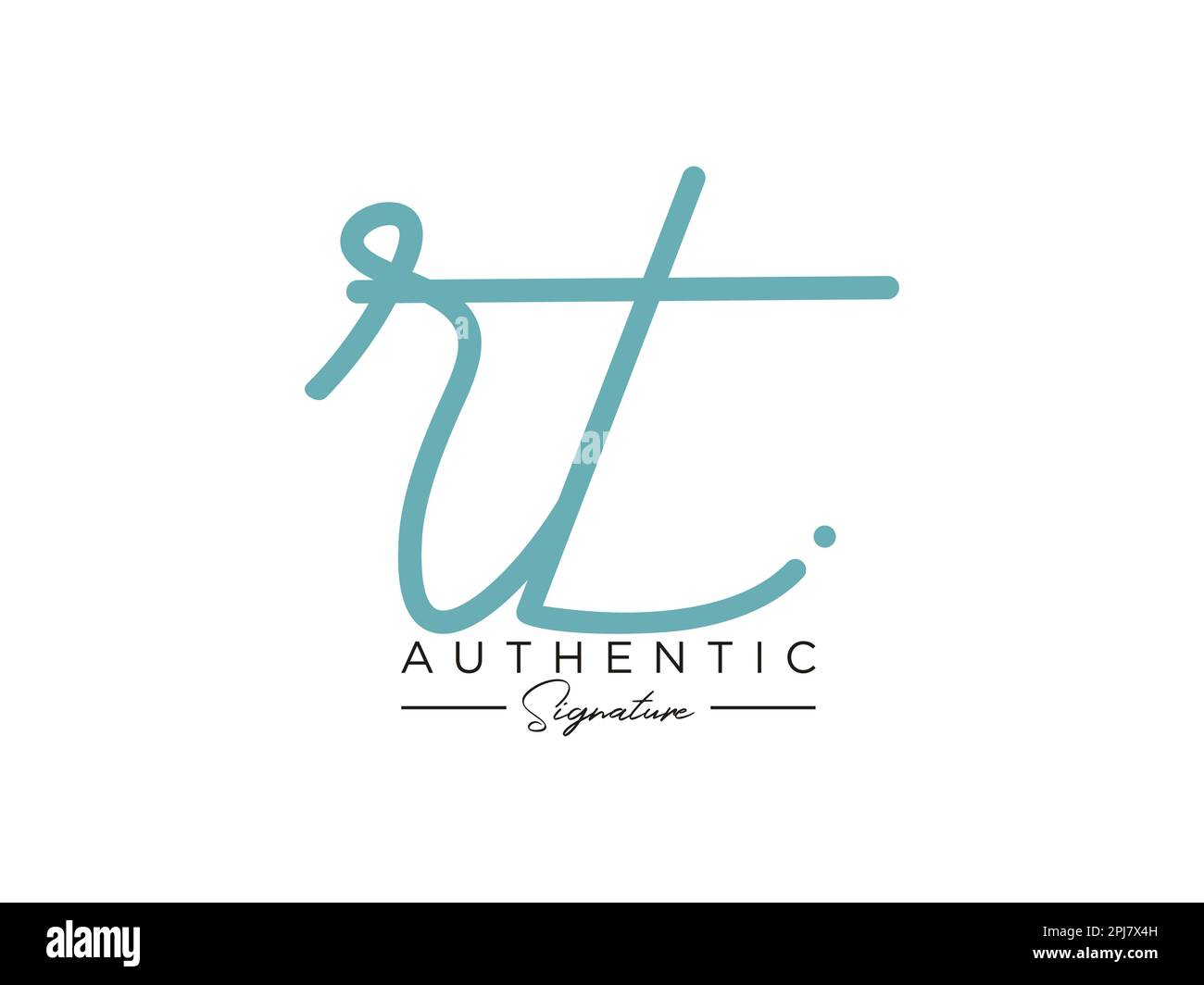 RT Signature Logo Template Vector Stock Vector Image & Art - Alamy