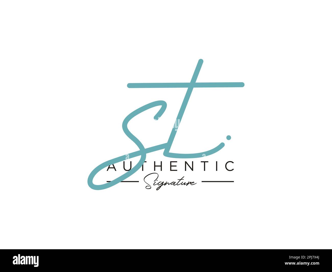ST Signature Logo Template Vector Stock Vector Image & Art - Alamy