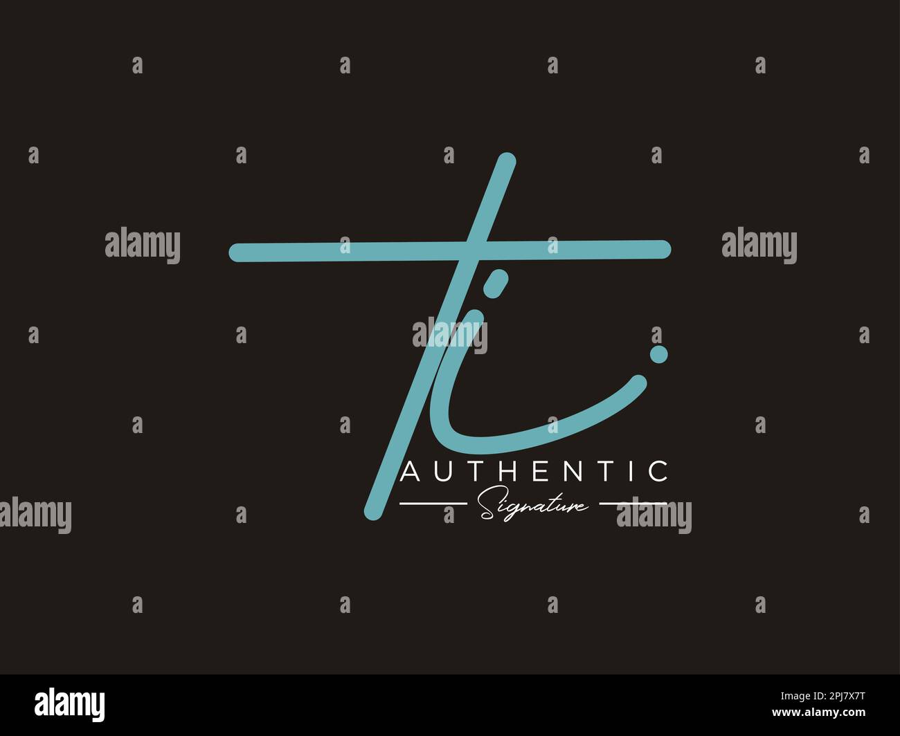 TI Signature Logo Template Vector Stock Vector Image & Art - Alamy