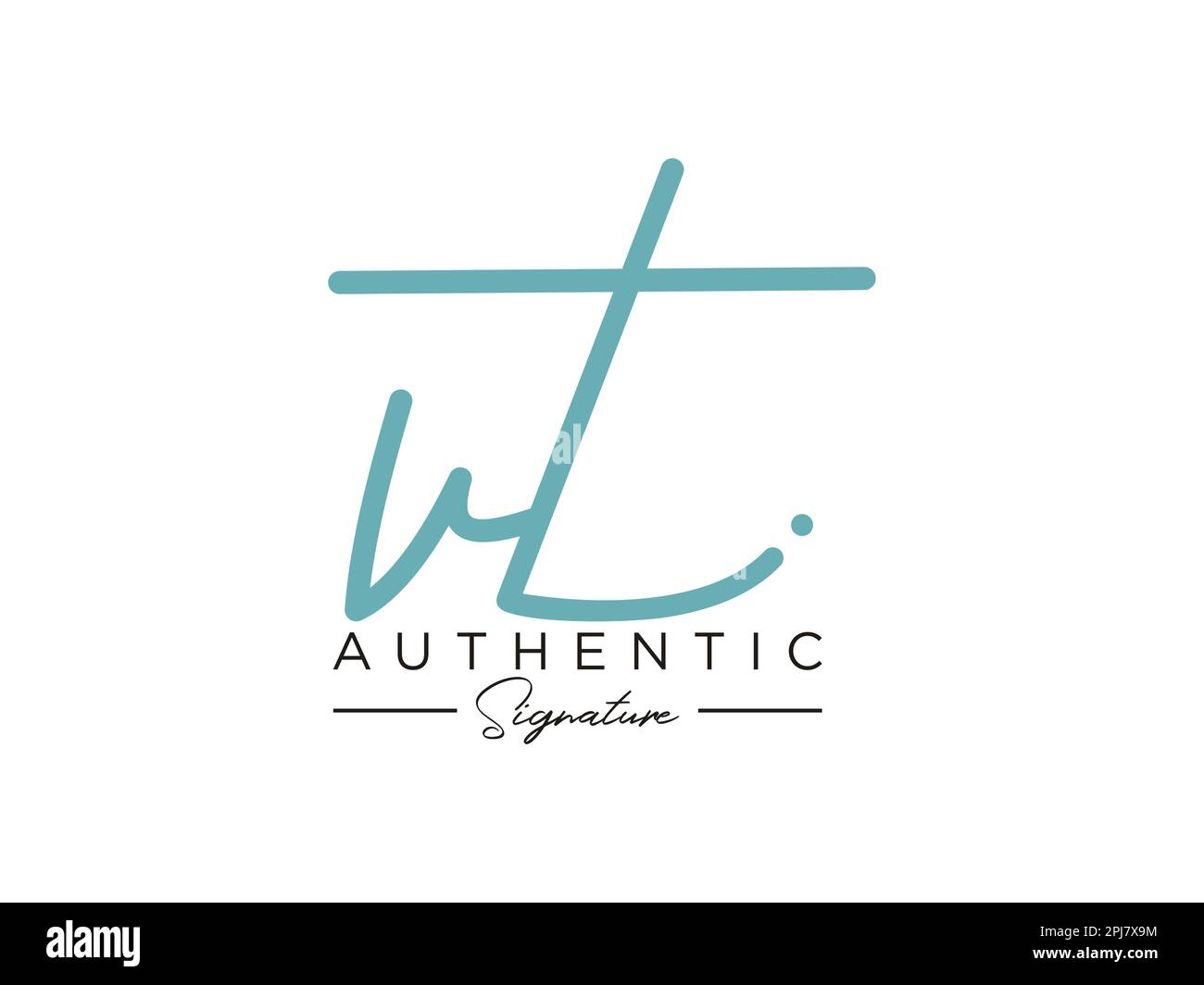 VT Signature Logo Template Vector Stock Vector Image & Art - Alamy