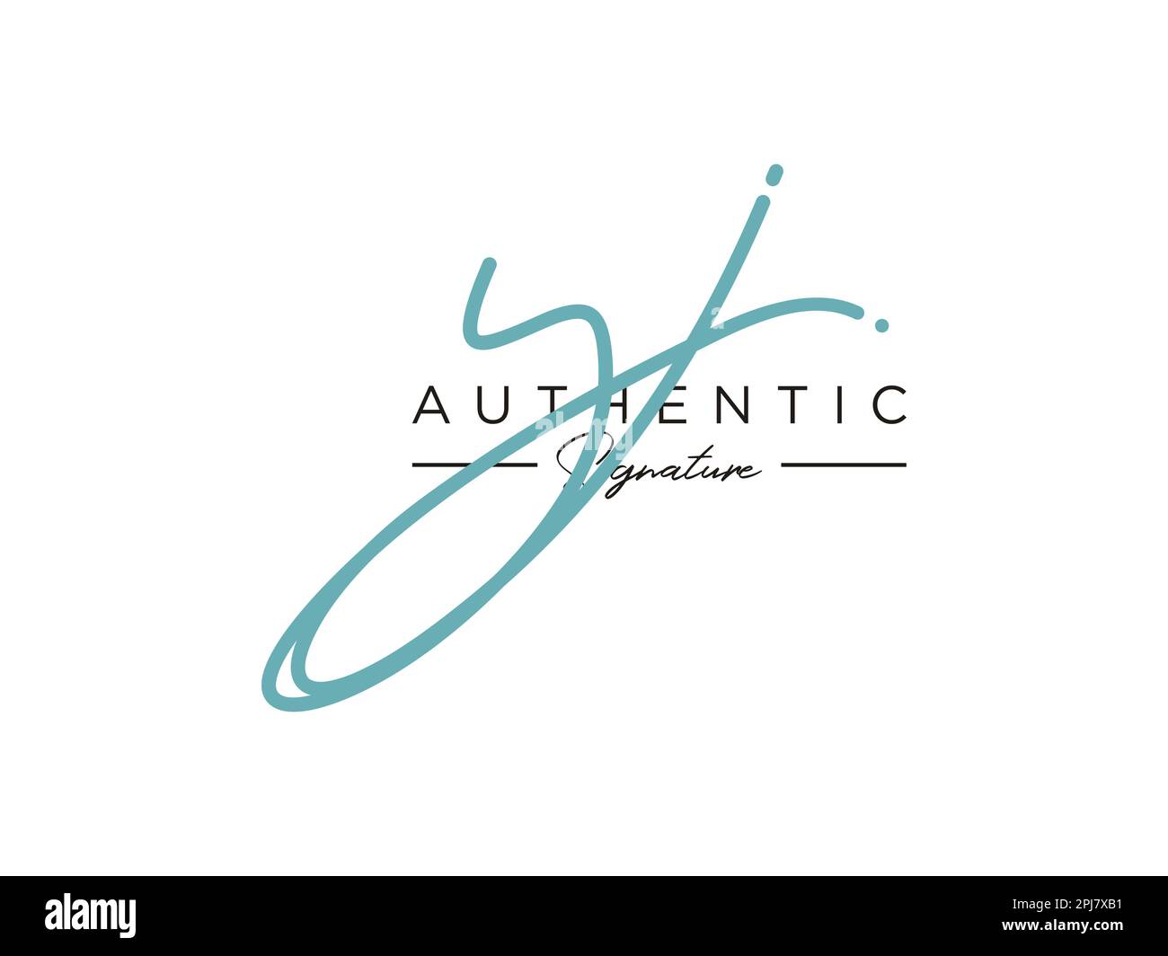 YJ Signature Logo Template Vector Stock Vector Image & Art - Alamy