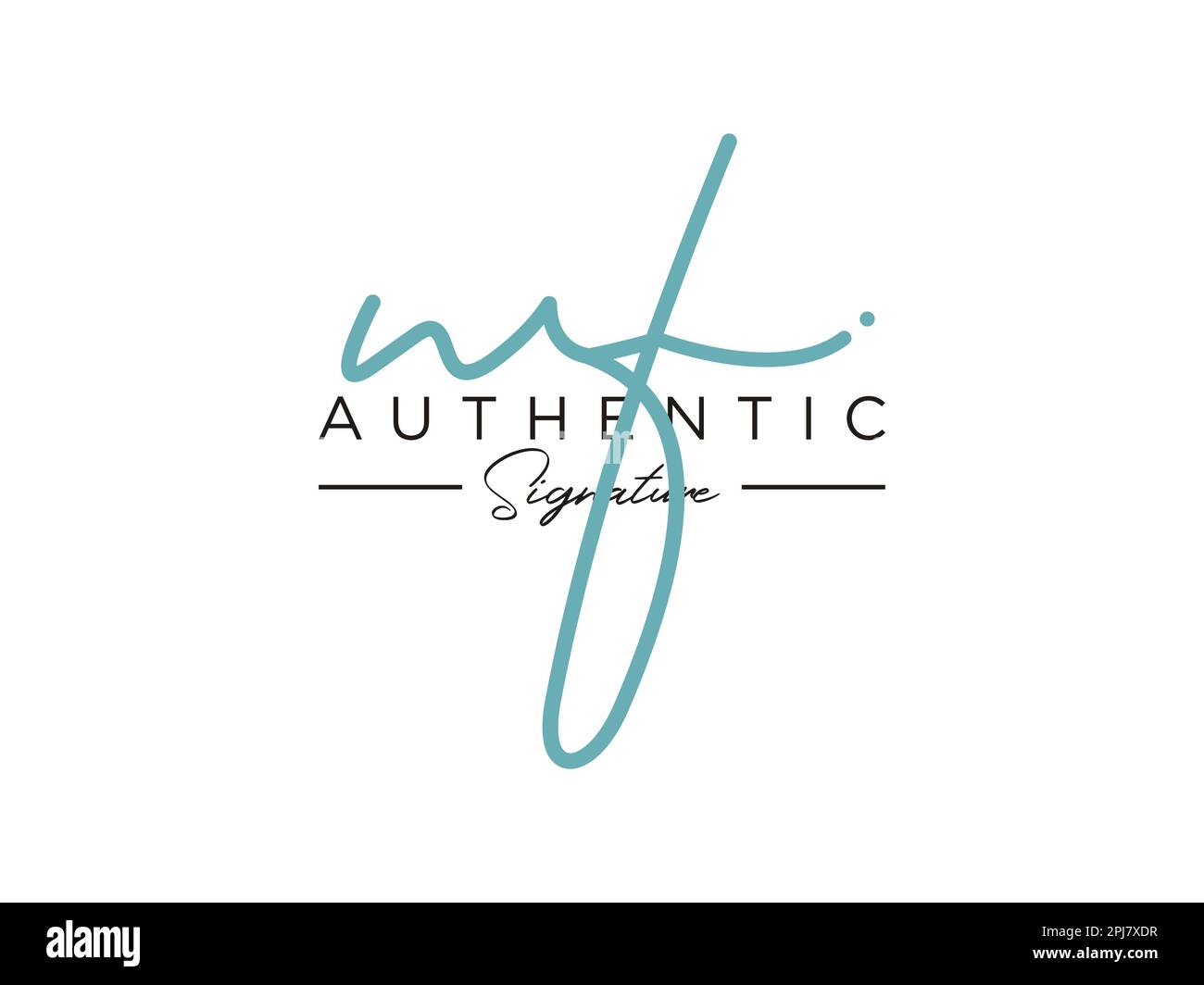 WF Signature Logo Template Vector Stock Vector Image & Art - Alamy