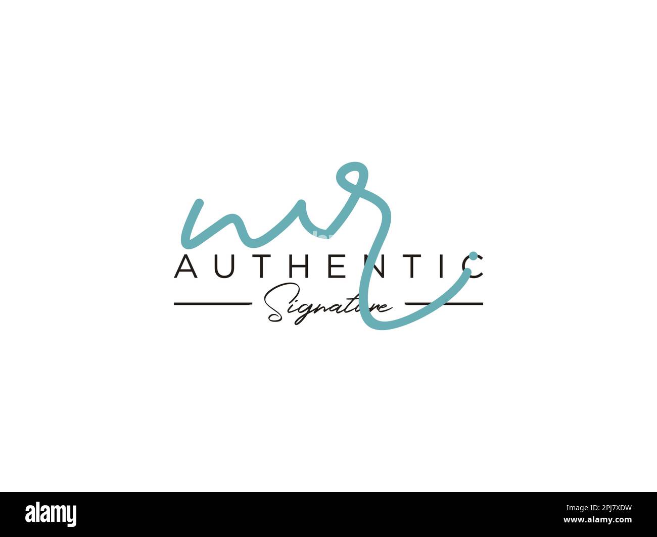 WR Signature Logo Template Vector Stock Vector Image & Art - Alamy