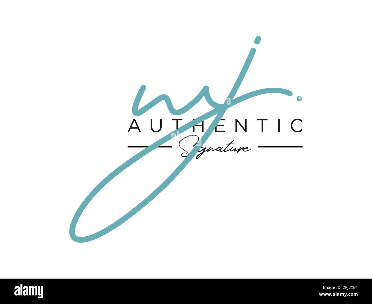 WJ Signature Logo Template Vector Stock Vector Image & Art - Alamy