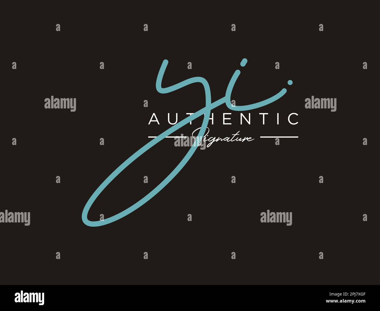 Yi signature Stock Vector Images - Alamy
