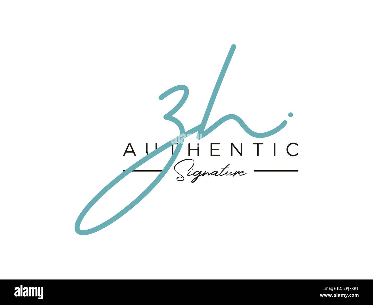 ZH Signature Logo Template Vector Stock Vector Image & Art - Alamy