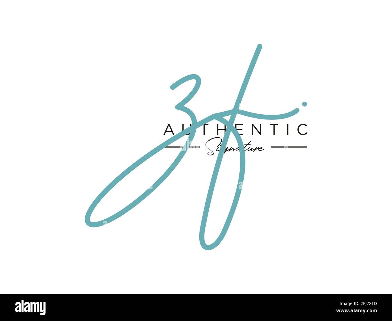 ZF Signature Logo Template Vector Stock Vector Image & Art - Alamy