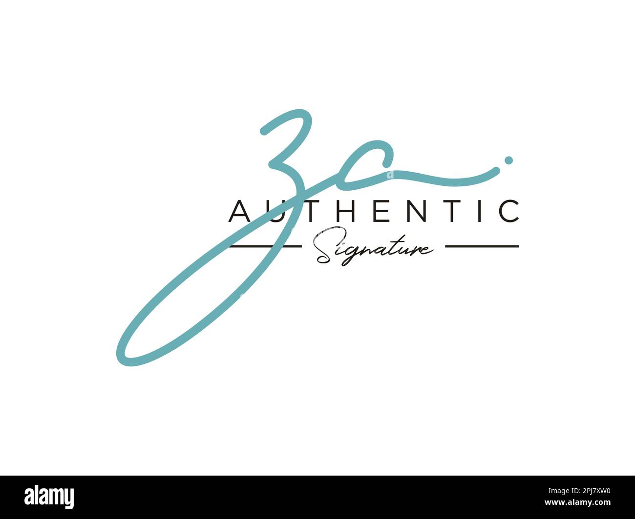 ZA Signature Logo Template Vector Stock Vector Image & Art - Alamy