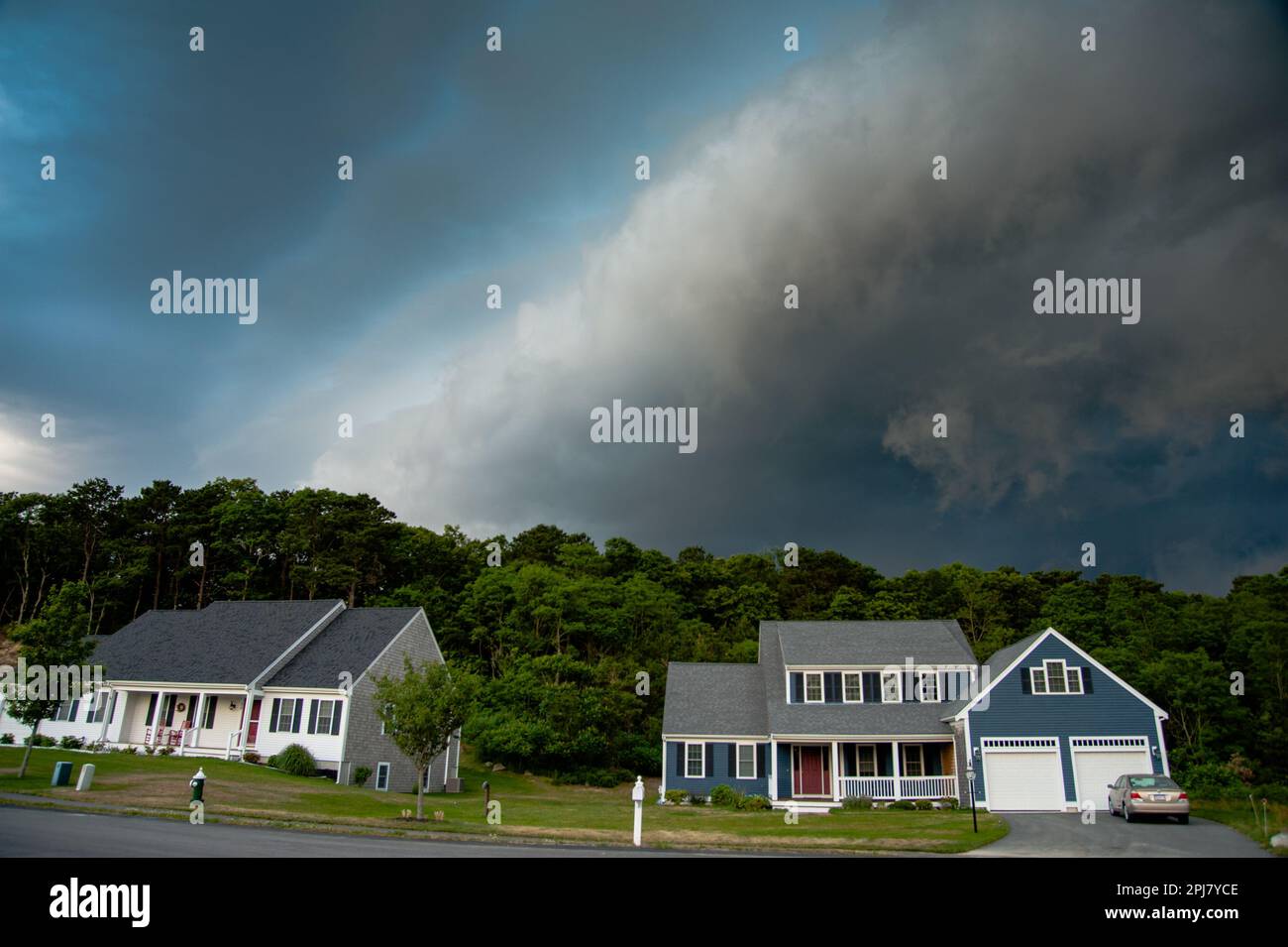 Tornado warned thunderstorm in Cape Cod, Massachusetts Stock Photo - Alamy