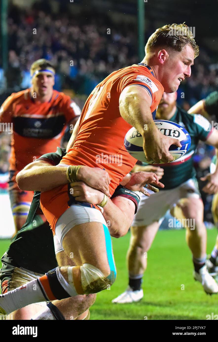 Leicester Tigers Rugby v Edinburgh Rugby Team at the Mattioli Stadium ...