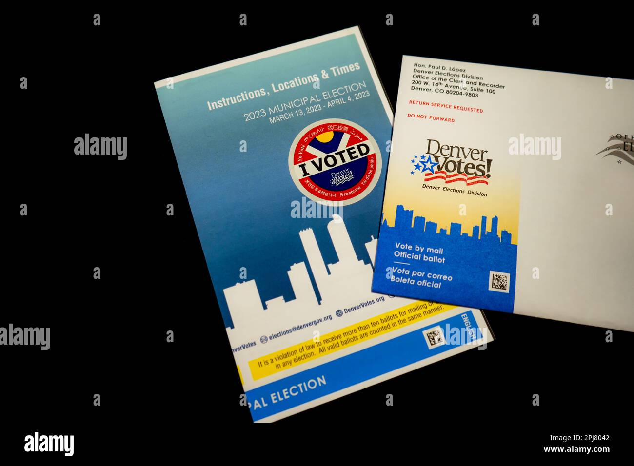 Denver, Colorado - 3.16.2023: Denver Votes Instructions, English ...