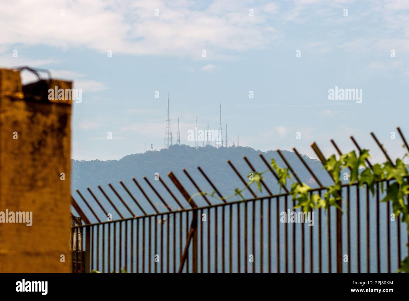 Sumare aerials, view from Cantagalo hill in Rio de Janeiro, Brazil ...