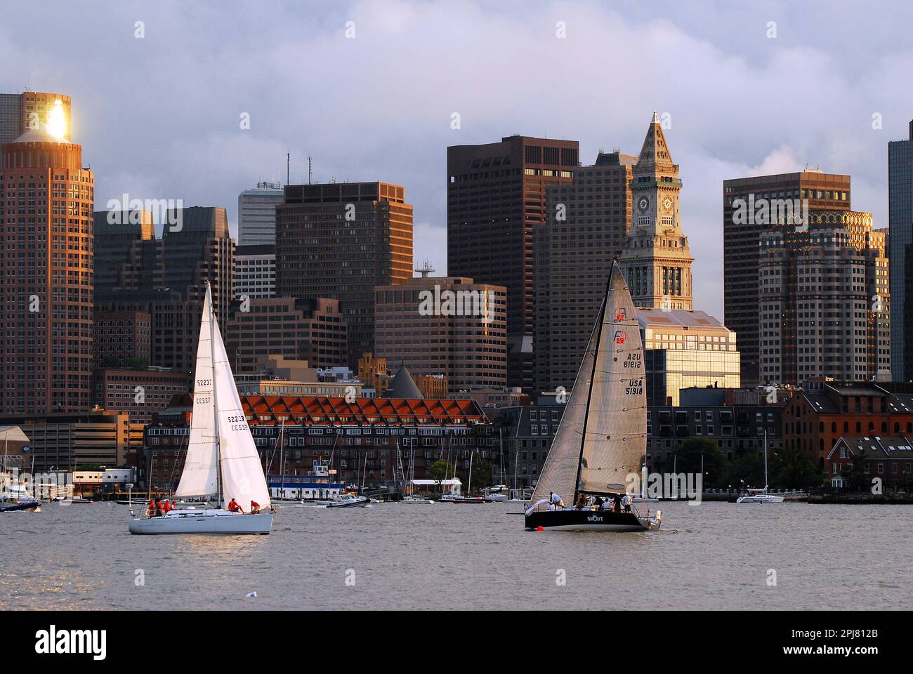Two sailboats passing in hi-res stock photography and images - Alamy