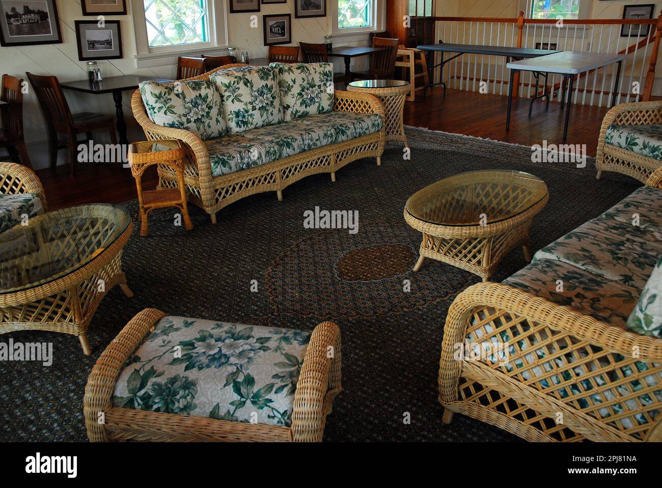 A Relaxing Place Upstairs at the Main Lake Market, Lake Hopatcong Stock ...