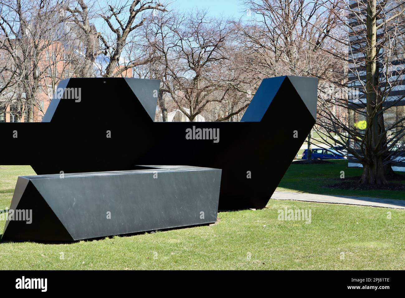 "Source", 1967 painted steel sculpture by Tony Smith (American, 1912 ...