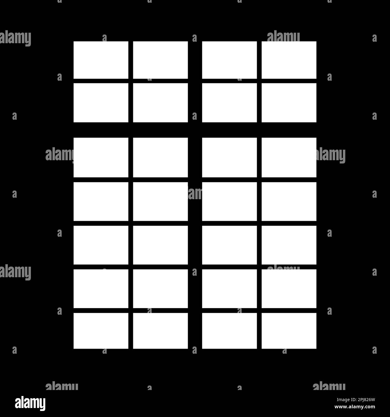 Silhouette of window on black background for 3D gobo mask Stock Vector ...