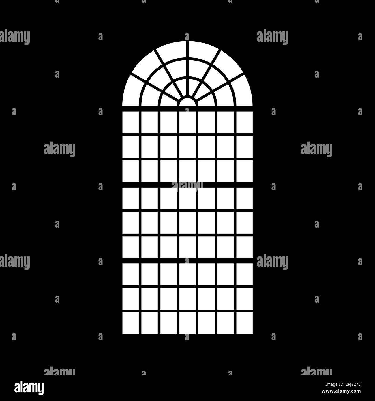 Silhouette of big classic window on black. Gobo mask Stock Vector Image ...