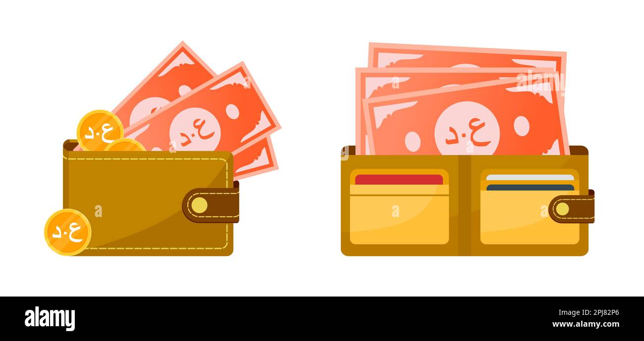 Wallet with Iraqi Dinar Money Stock Vector Image & Art - Alamy