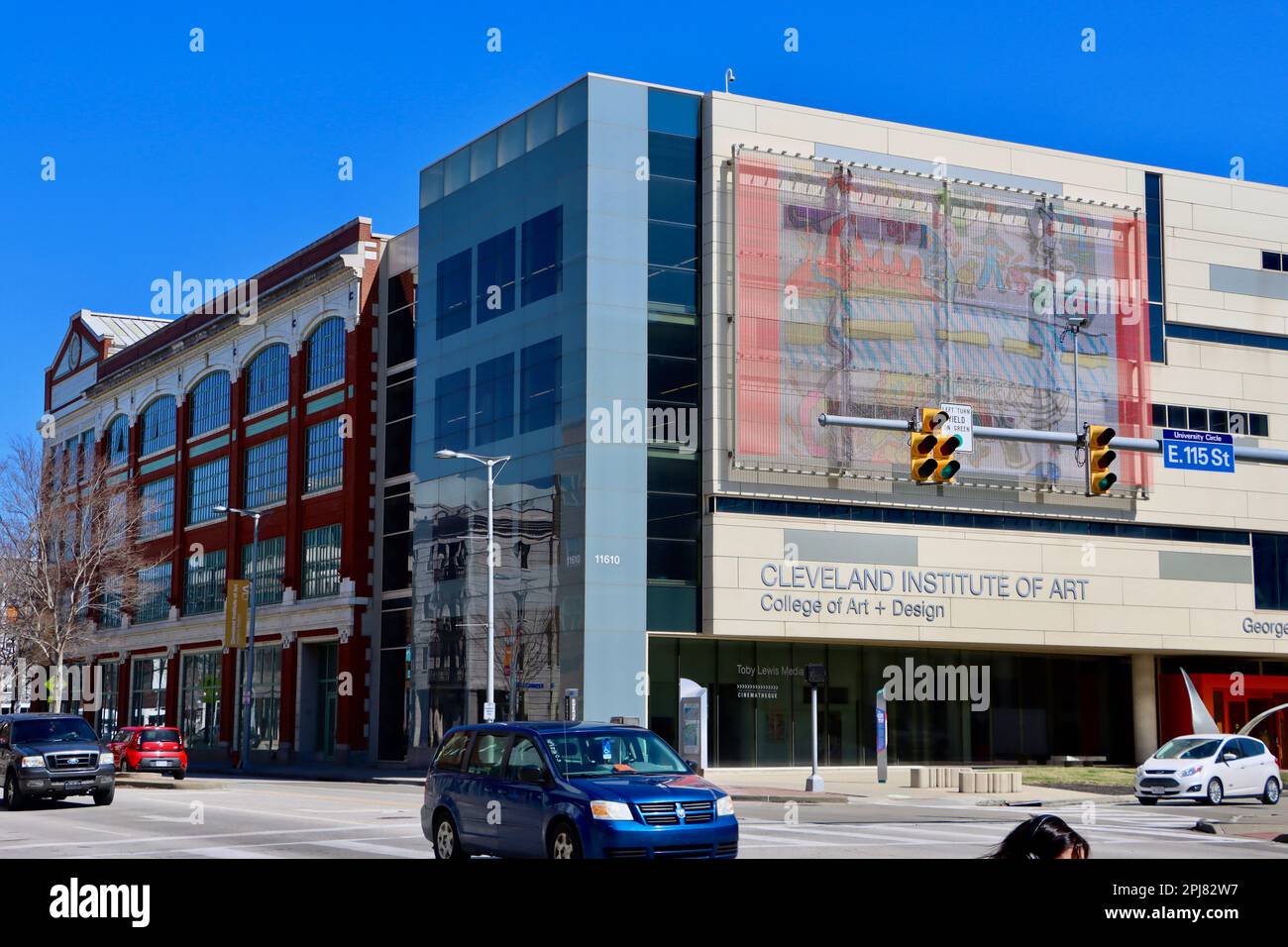 The George Gund building of Cleveland Institute of Art in Ohio Stock ...