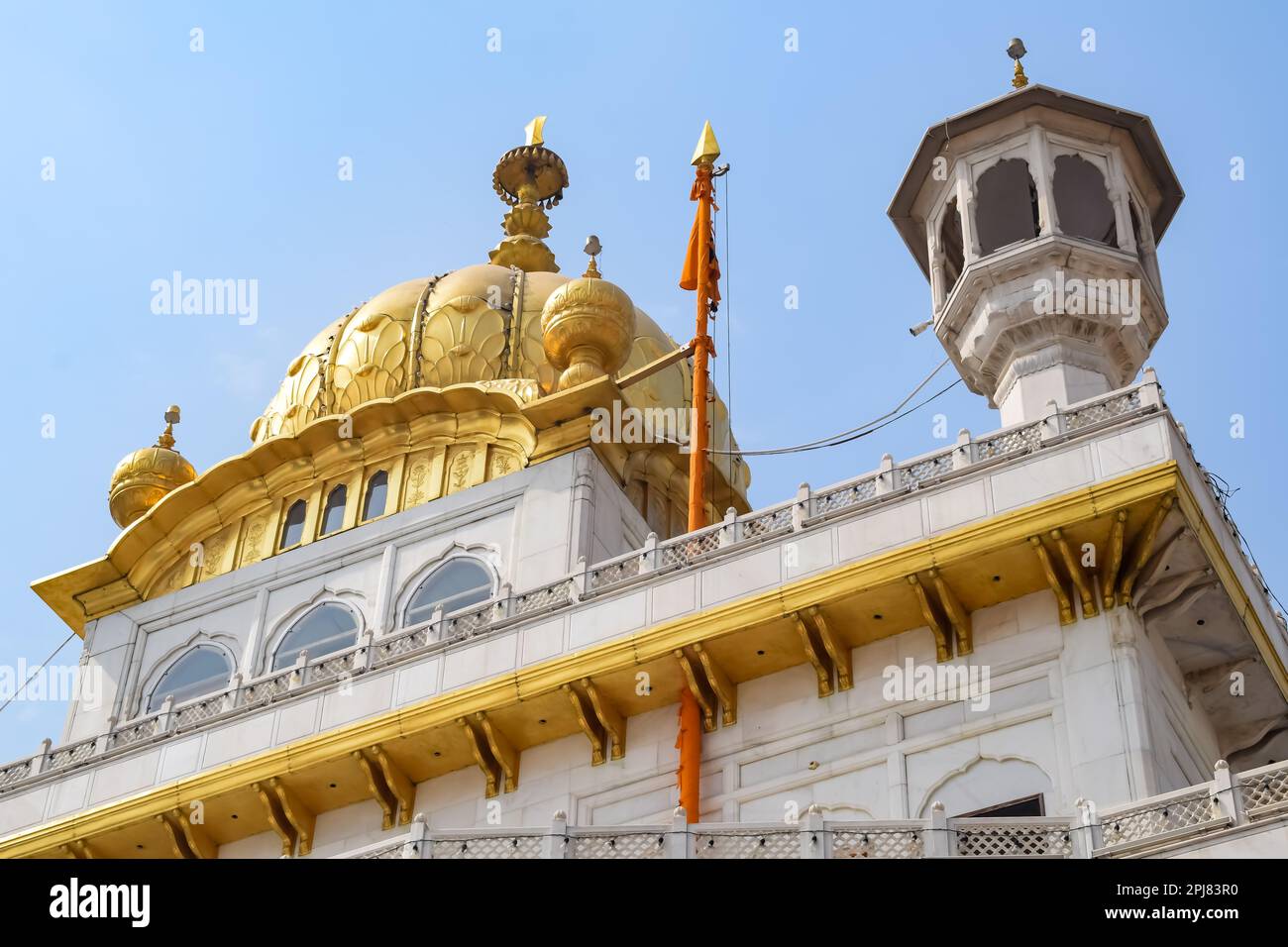 View of details of architecture inside Golden Temple (Harmandir Sahib ...