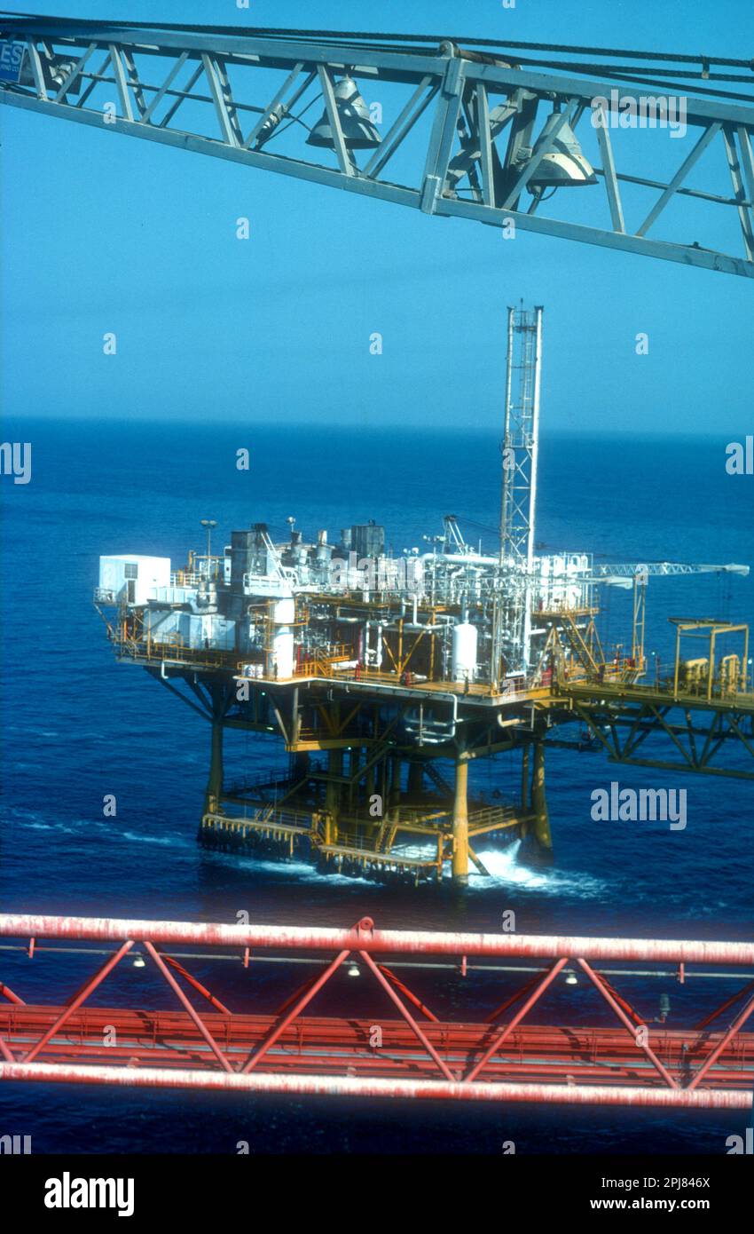 Rashid offshore gas field Dubai discovered 1973, photo 1075, UAE Stock ...