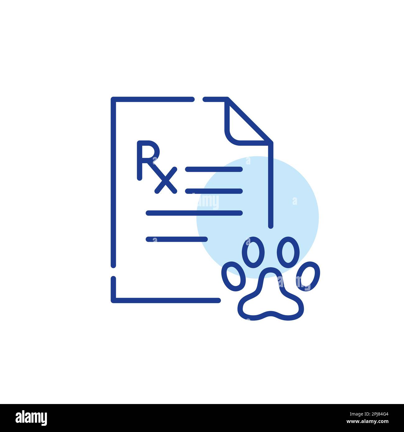 Prescription for veterinary medicine. Pet healthcare. Pixel perfect ...