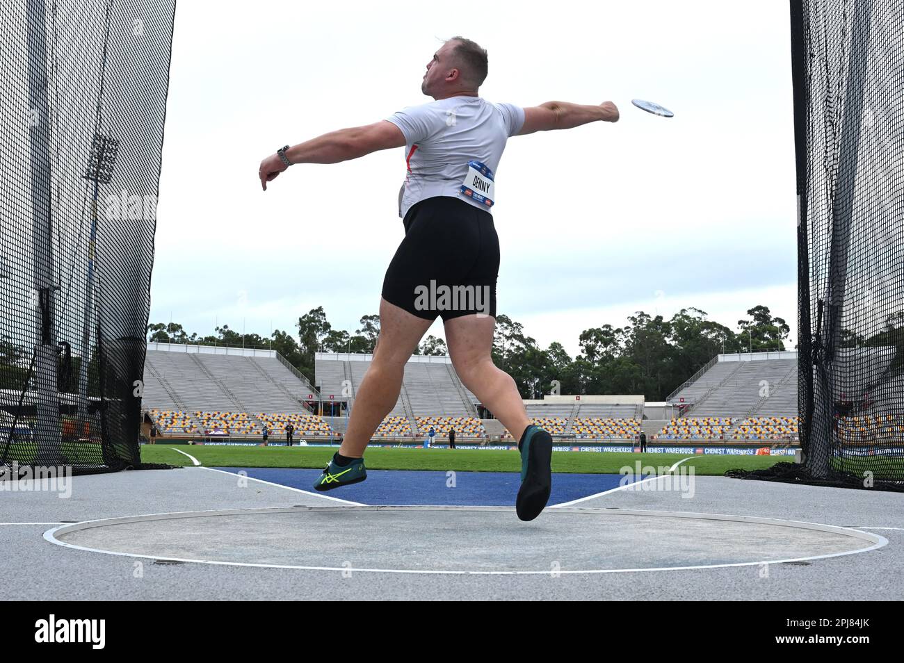 Matthew Denny in action during the mens Discus Throw at the 2023 ...