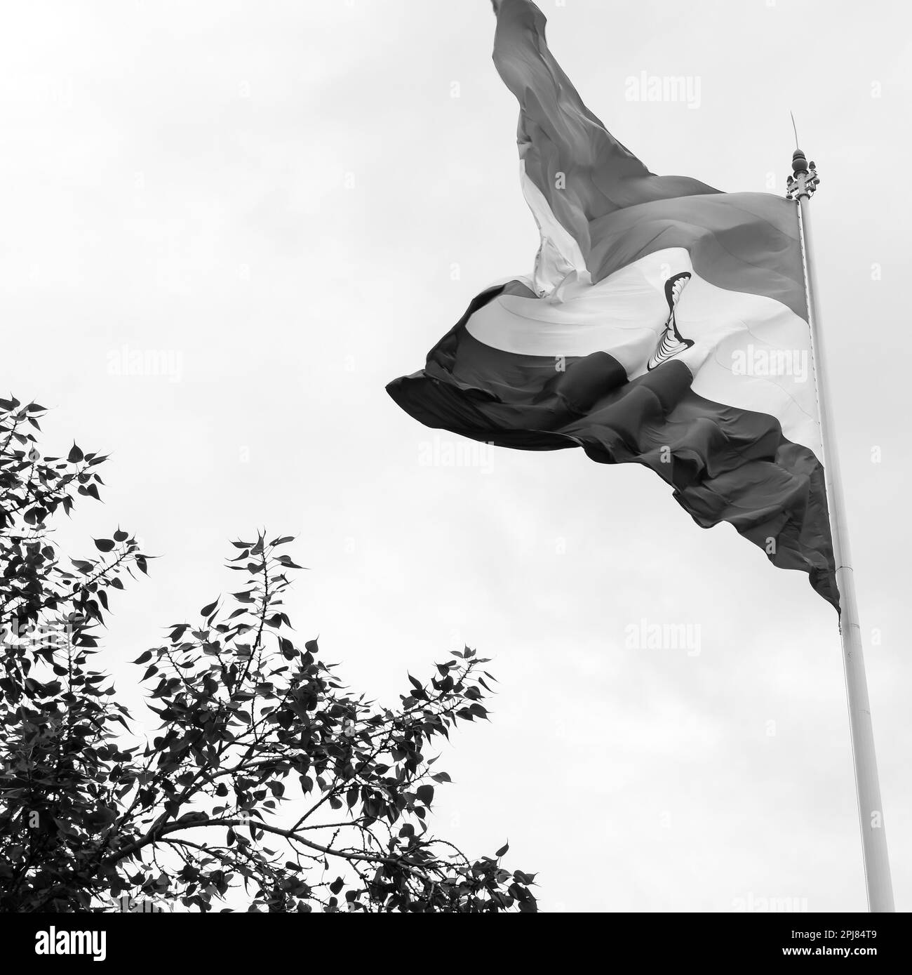 India flag flying high at Connaught Place with pride in blue sky, India ...