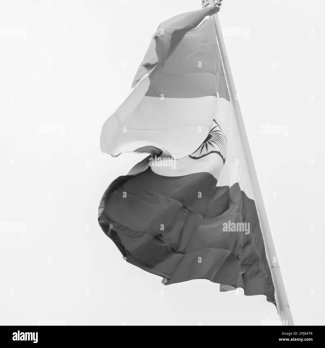 India flag flying high at Connaught Place with pride in blue sky, India ...