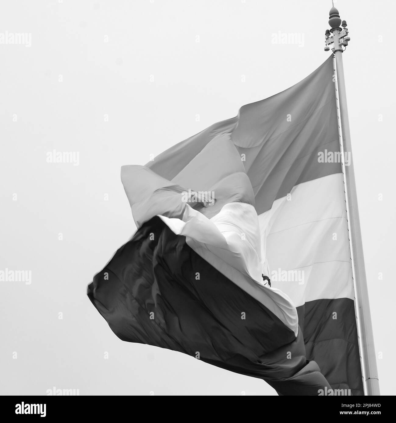 India flag flying high at Connaught Place with pride in blue sky, India ...