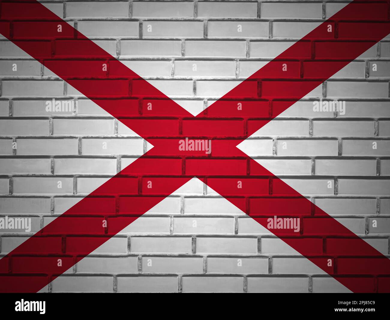 Brick wall Alabama state flag background. 3d illustration Stock Photo ...