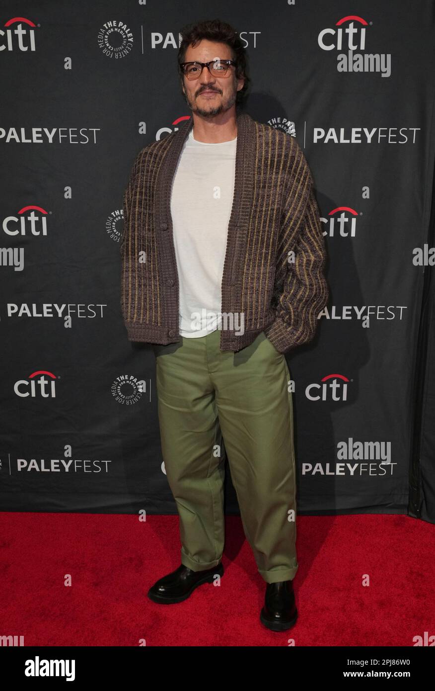 Pedro Pascal arrives at a screening of "The Mandalorian," during ...