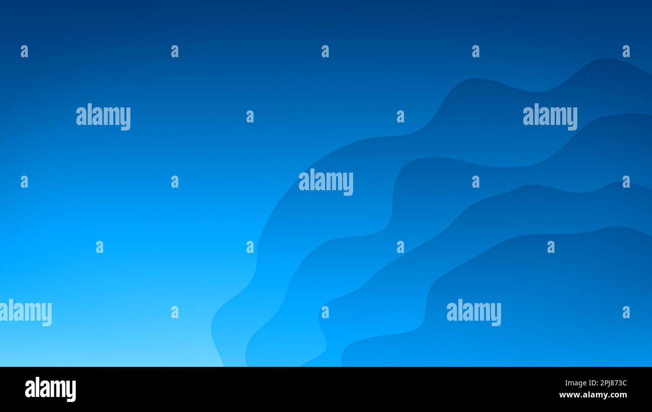 blue gradient tender convoluted objects backdrop - abstract 3D ...