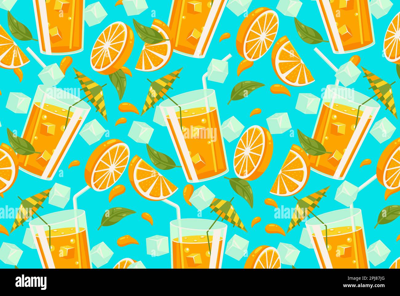 Refreshing citrus drink ice Stock Vector Images - Alamy