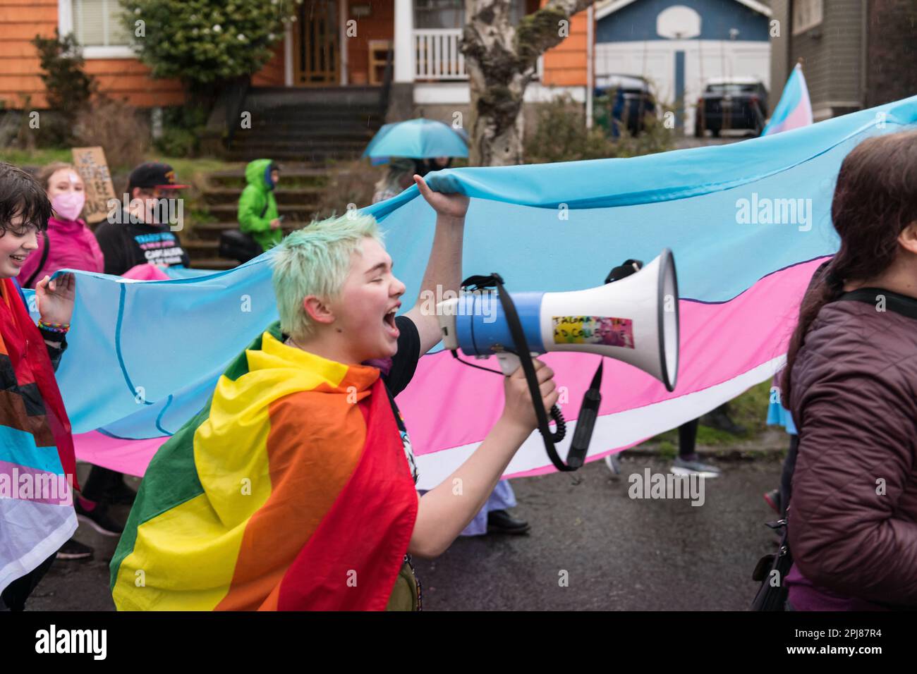 Seattle, USA. 31st Mar, 2023. International Transgender Day of ...