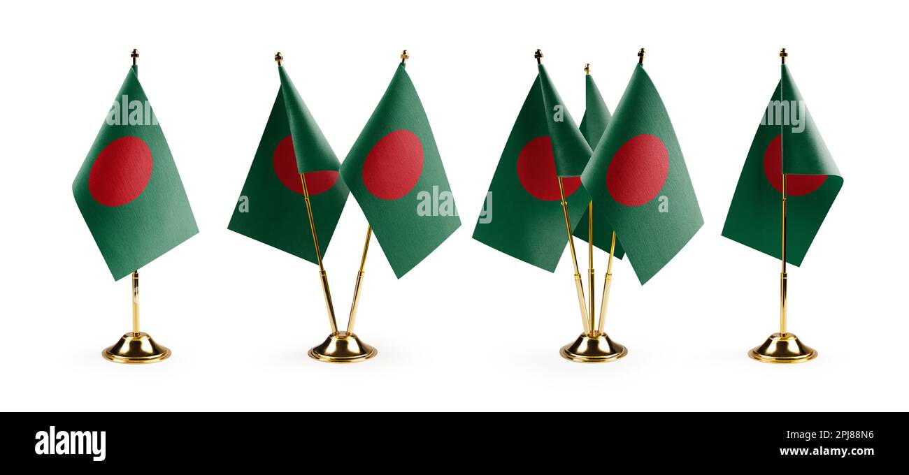 Small national flags of the Bangladesh on a white background Stock ...