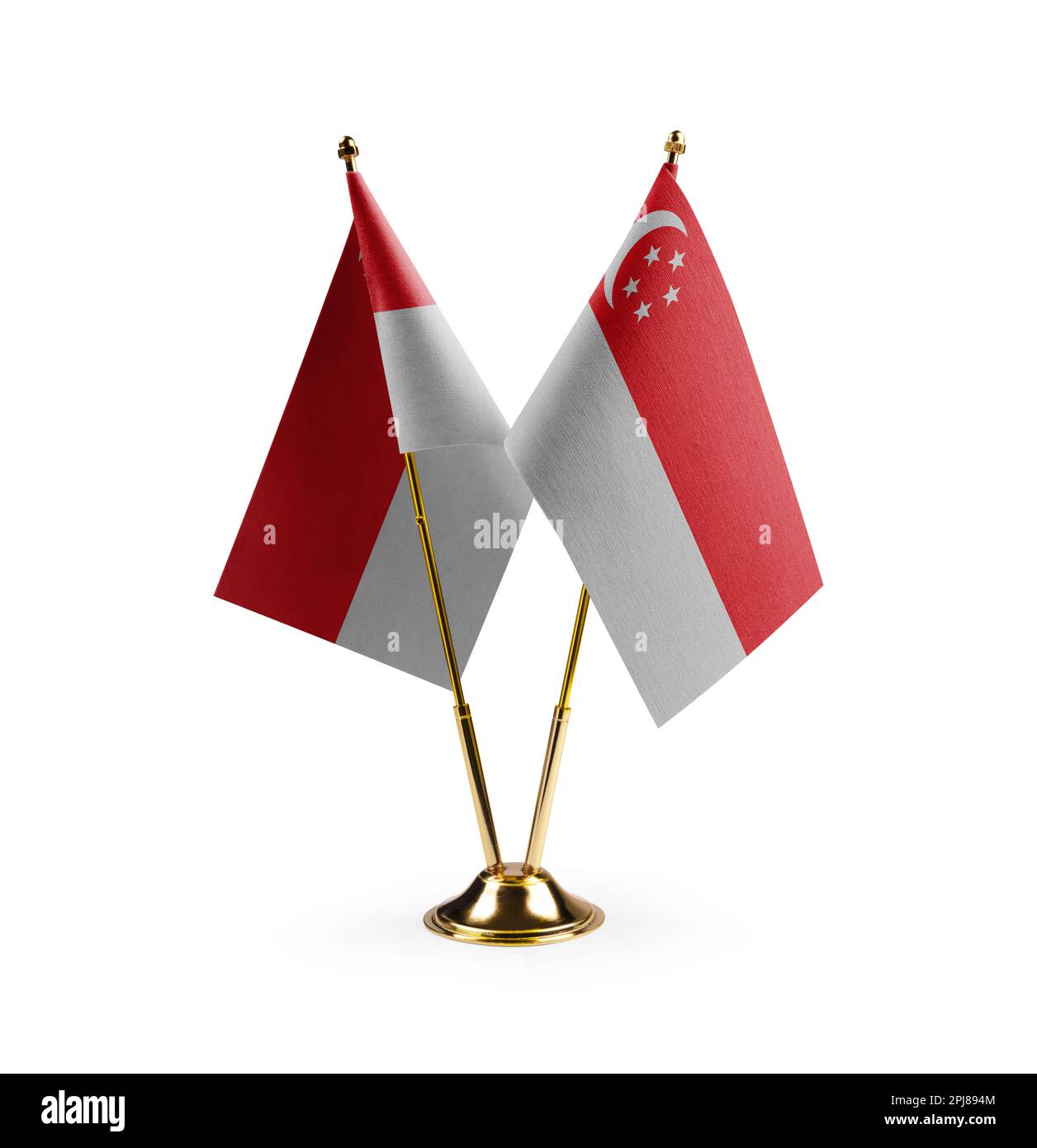 Small national flags of the Singapore on a white background Stock Photo ...