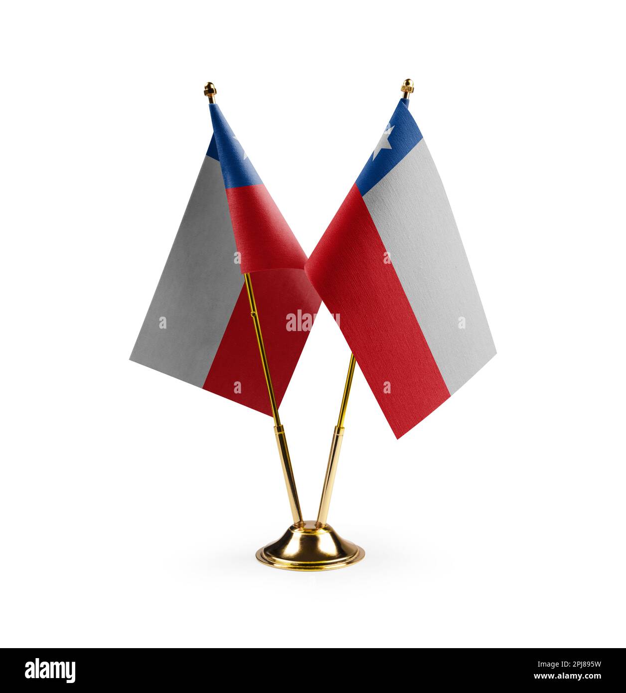 Small national flags of the Chile on a white background Stock Photo - Alamy