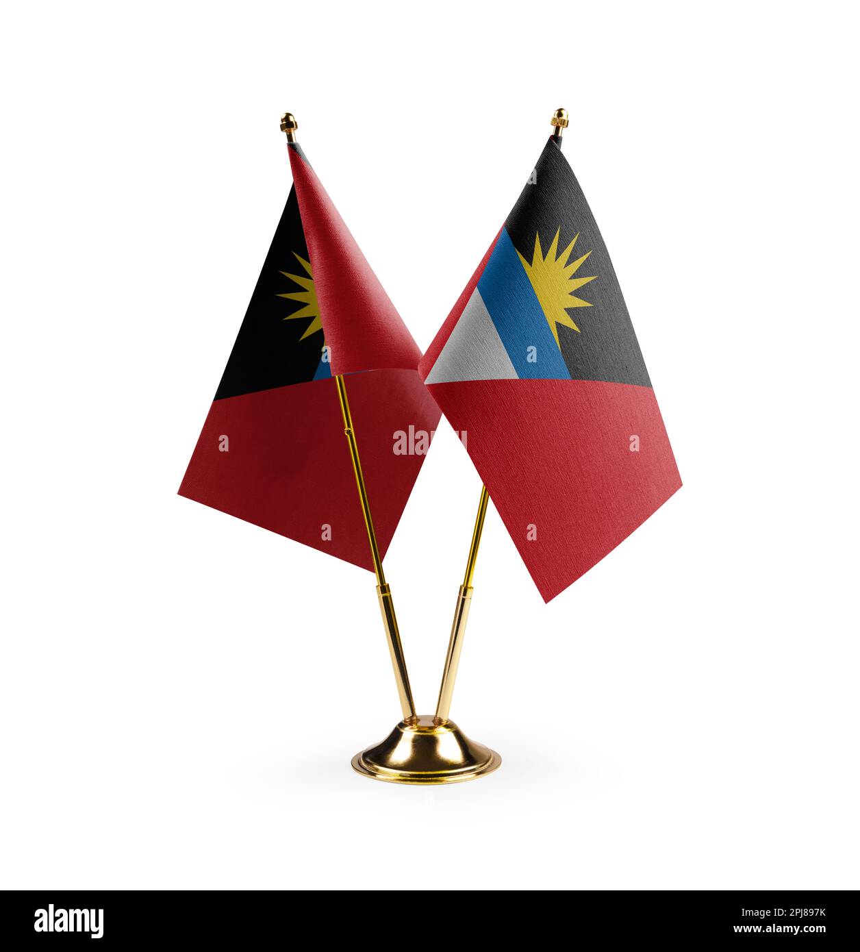 Small national flags of the Antigua and Barbuda on a white background ...