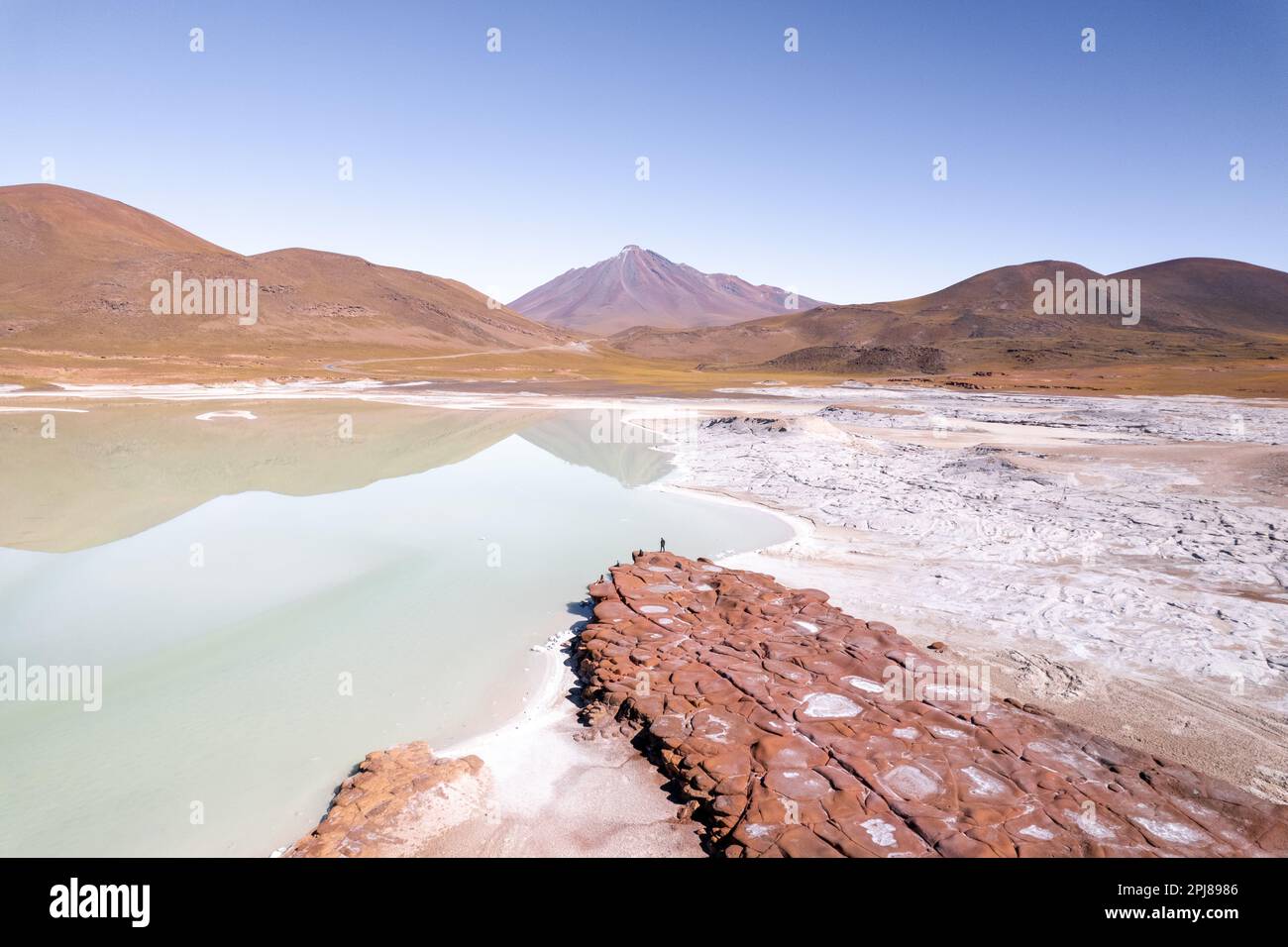 Piedras Rojas Red Rocks Lagoon in San Pedro de Atacama Chile Stock ...