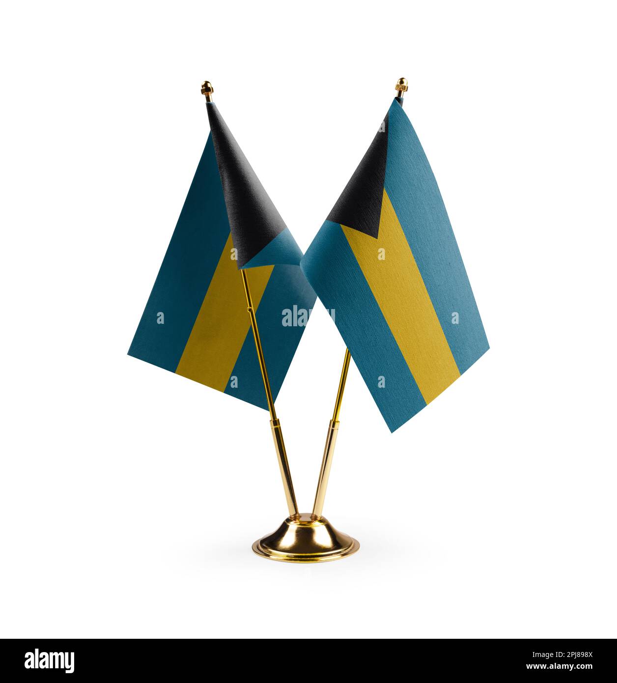Small national flags of the Bahamas on a white background Stock Photo ...