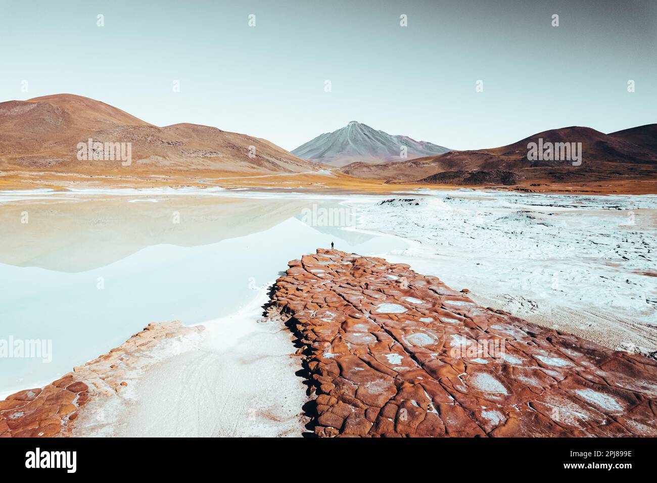 Piedras Rojas Red Rocks Lagoon in San Pedro de Atacama Chile Stock ...