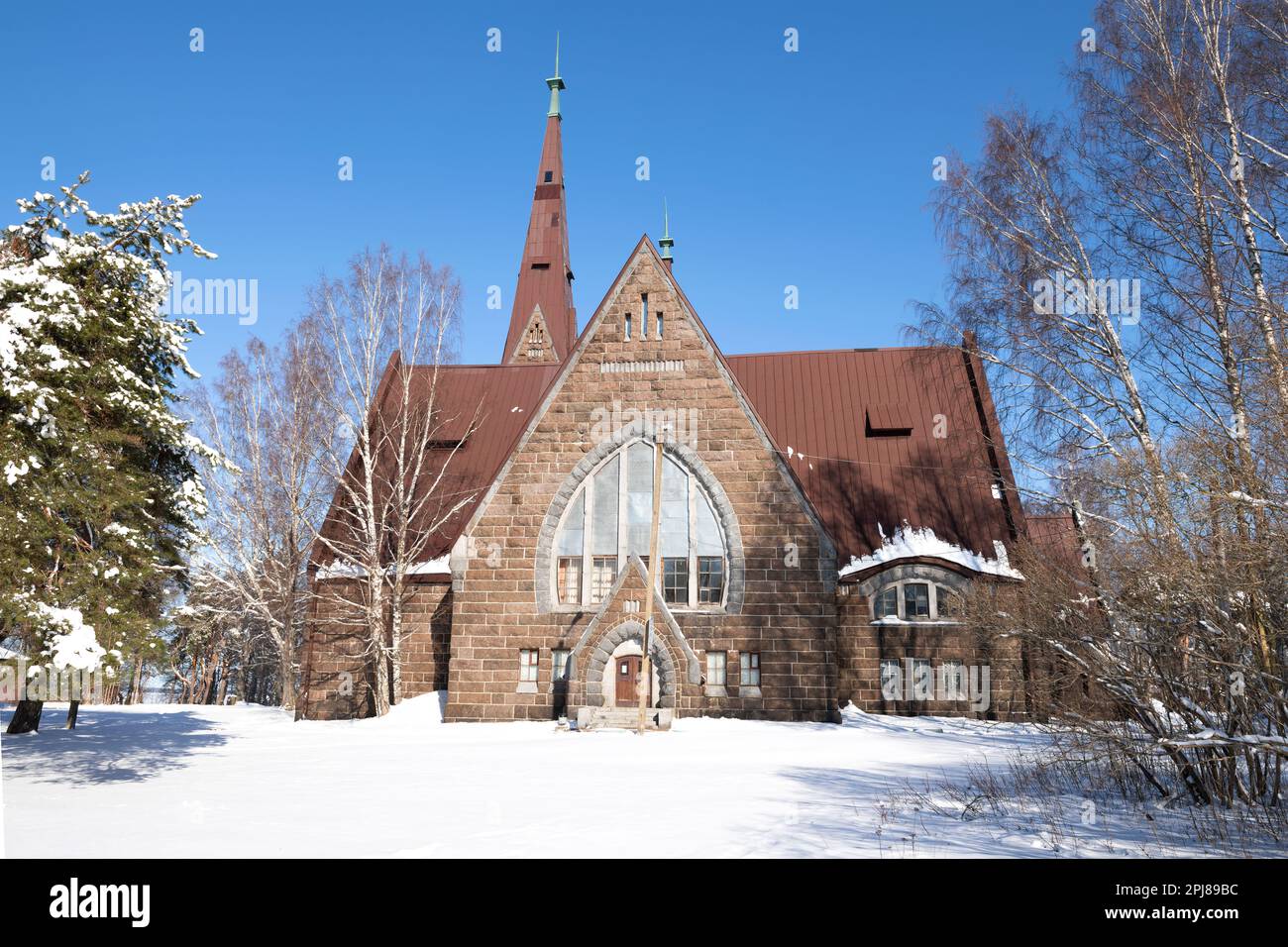 The building of the old Lutheran Church of Mary Magdalene on a sunny ...