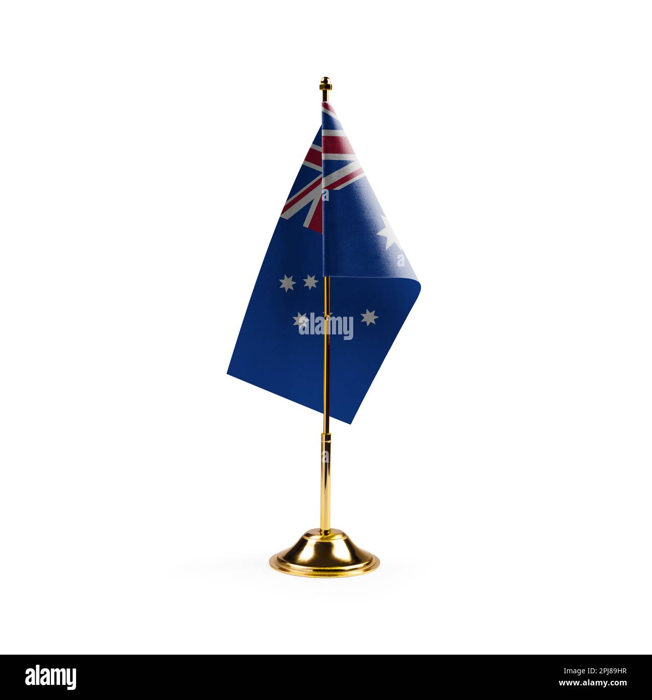 Small national flag of the Australia on a white background Stock Photo ...