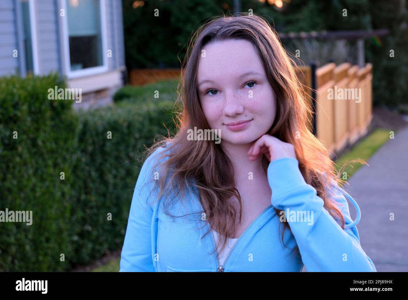 Smile of a bright teenage girl close up. Mouth close-up. High quality ... Smile of a bright teenage girl close up. Mouth close-up. High quality ...