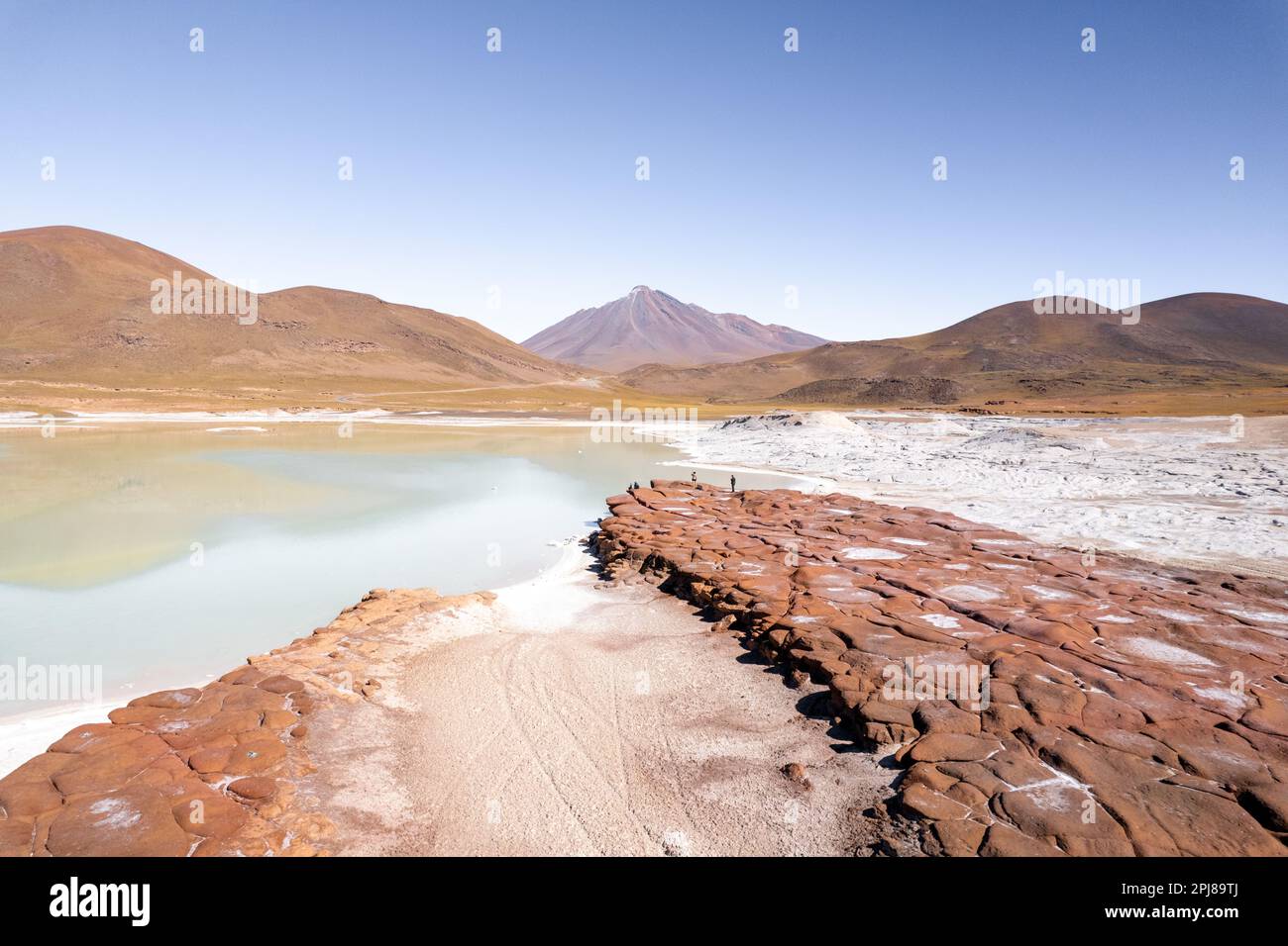 Piedras Rojas Red Rocks Lagoon in San Pedro de Atacama Chile Stock ...