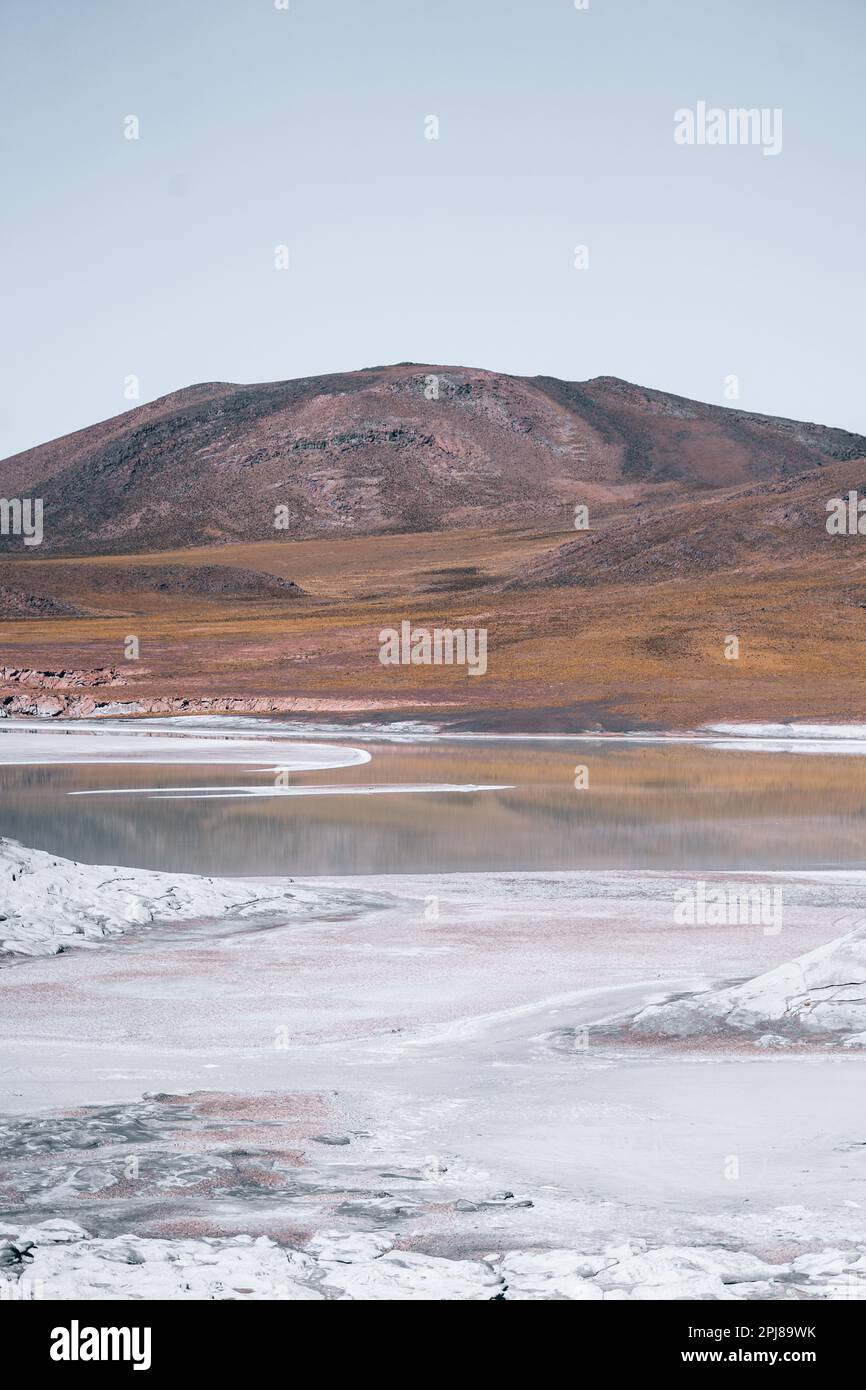 Piedras Rojas Red Rocks Lagoon in San Pedro de Atacama Chile Stock ...