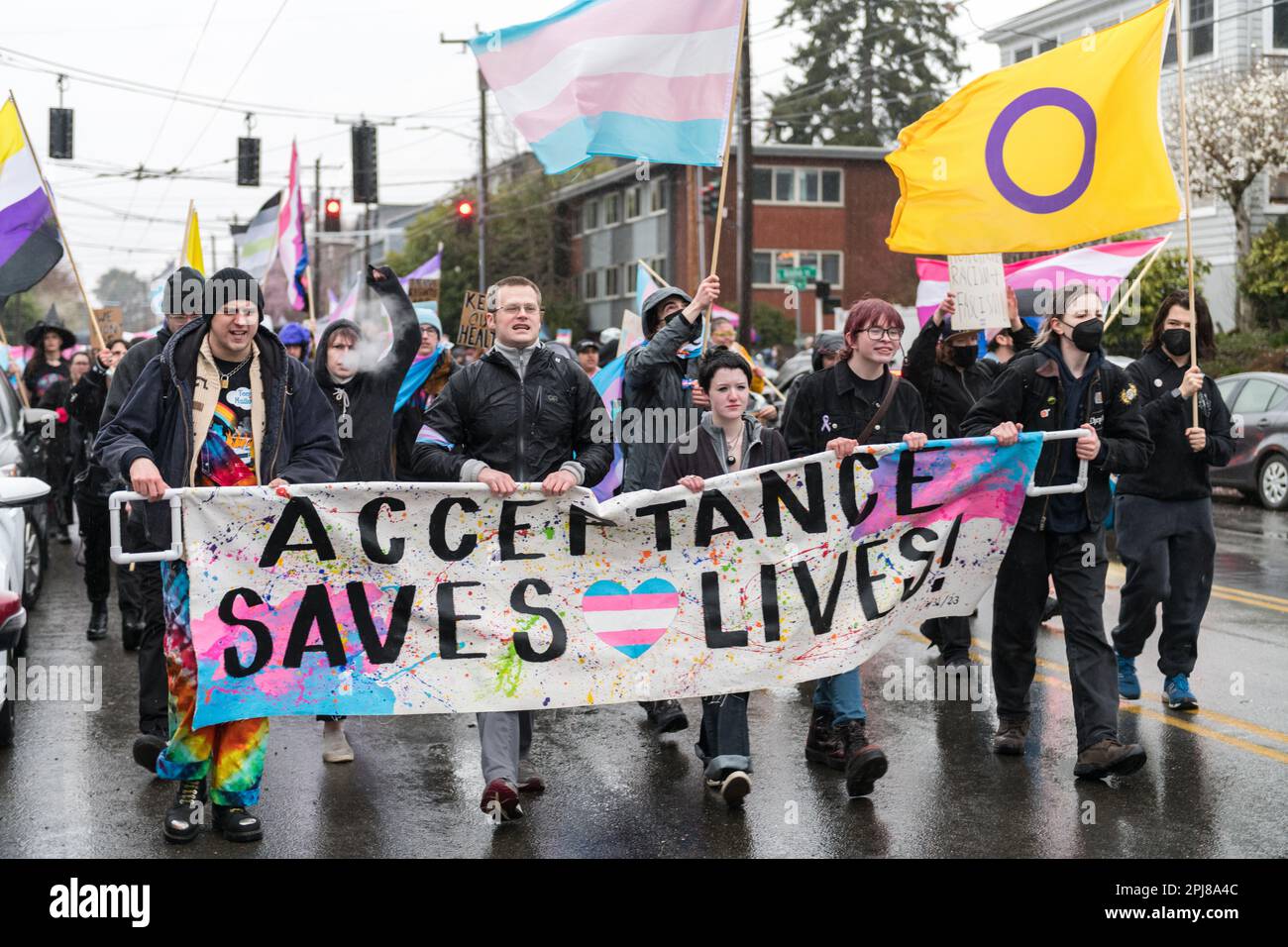 Seattle, USA. 31st Mar, 2023. International Transgender Day of ...