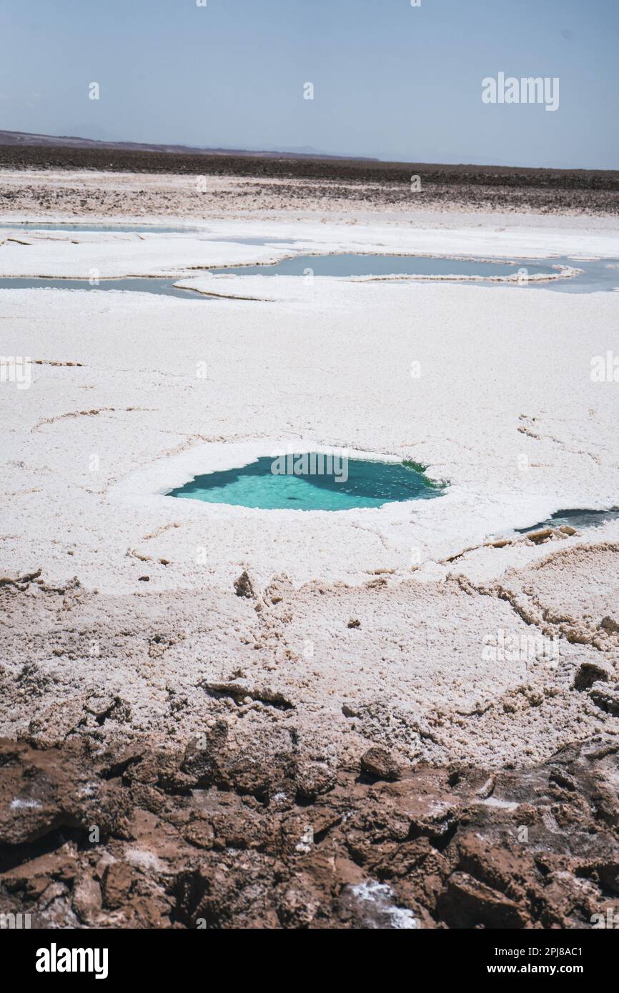 Salt Lagoon with Crystal Clear Water Baltinache Lagoon San Pedro de ...